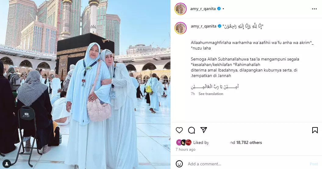 Amy Qanita Kenang Perjalanan Umrah Bareng Mendiang Ibu Jeje Govinda