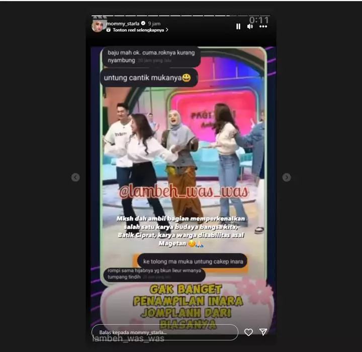 Inara Rusli Skakmat Nyinyiran soal Pakaian yang Dinilai Jomplang