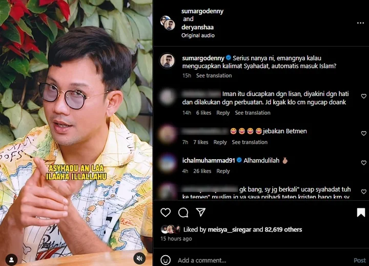 Denny Sumargo Ajak Belinda 'MCI' Main Basket usai Viral Video Ucapkan Syahadat