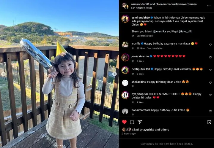 Asmirandah Gelar Pesta Ultah di Amerika untuk Sang Putri