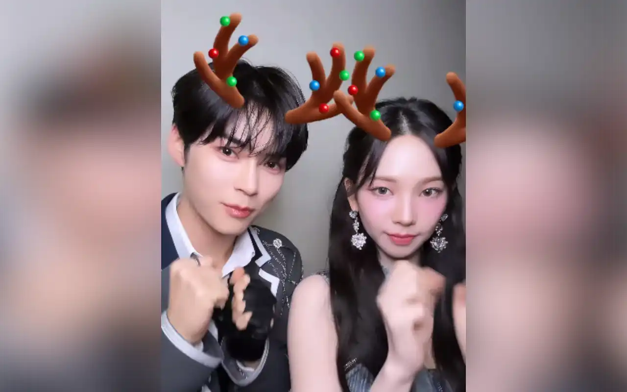 Karina aespa dan Sung Hanbin ZEROBASEONE Digosipkan Pacaran Gegara Postingan Natal