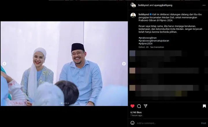 Bobby Nasution Pajang Potret Adem Bareng Kahiyang Ayu di Tengah Rumor ...