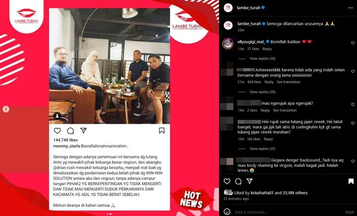 Inara Rusli Diultimatum Ibu Agar Tak Rujuk Buntut Kegep Ketemuan dengan Virgoun