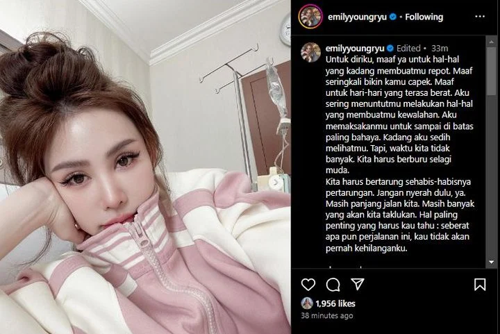 Emily Young Ryu 'Idol' Tulis Pesan Menyentuh untuk Diri Sendiri kala ...