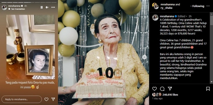 Sharena Hebohkan Publik kala Pamer Potret Cantik Sang Nenek yang ...