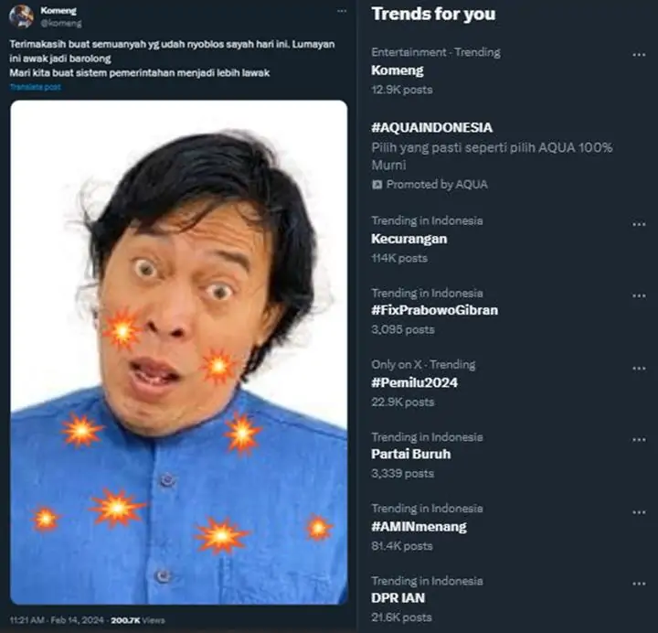 Komeng Trending Buntut Foto Nyeleneh Di Surat Suara Untuk Nyaleg