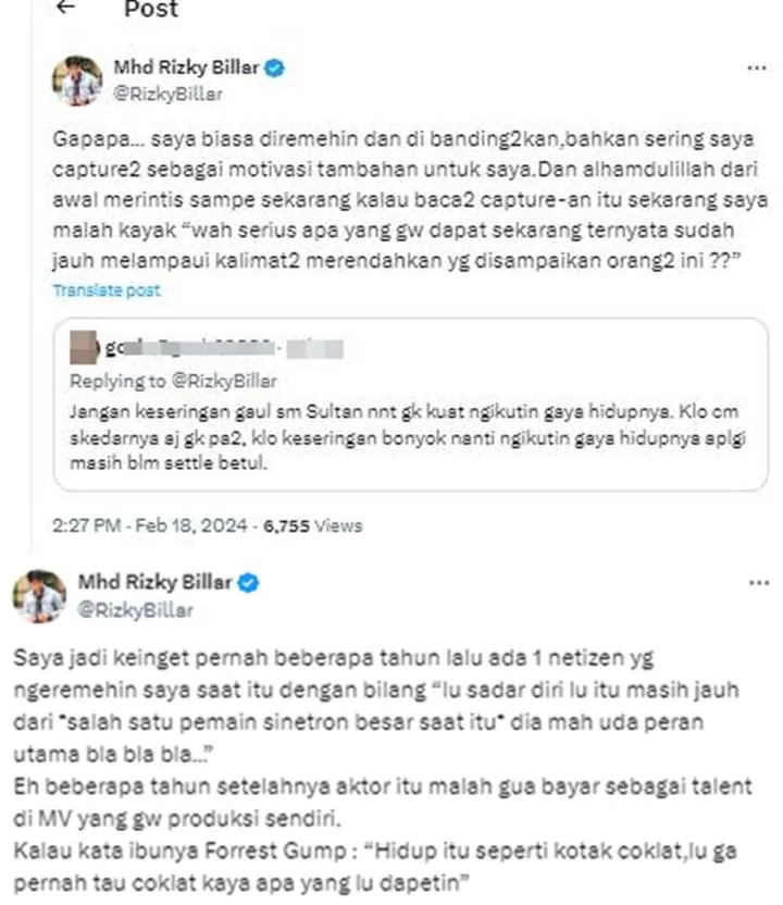 Rizky Billar Spill Target 400 Juta Per Bulan usai Dikira Terbebani Gaya ...