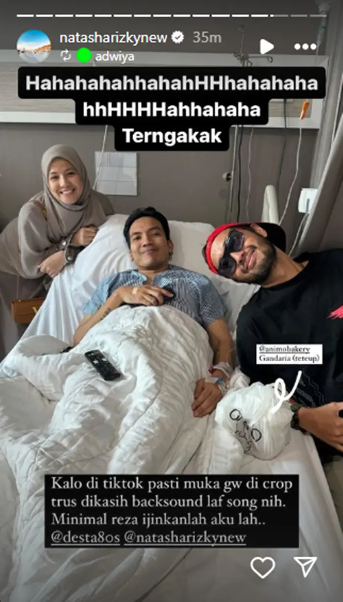 Natasha Rizky Ngakak Saat Foto Temani Desta di RS Dikuak Teman Dekat dengan Caption Menggelitik