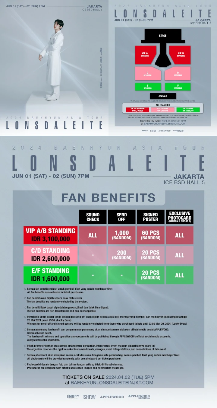 Seat Plan Konser 'Lonsdaleite' Baekhyun EXO di Jakarta Dinilai Paling Buruk