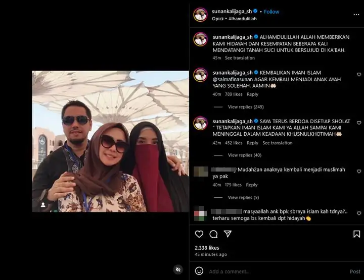 Salmafina Sunan Bereaksi Tak Terduga usai Sang Ayah Ingin Lihatnya Kembali ke Islam