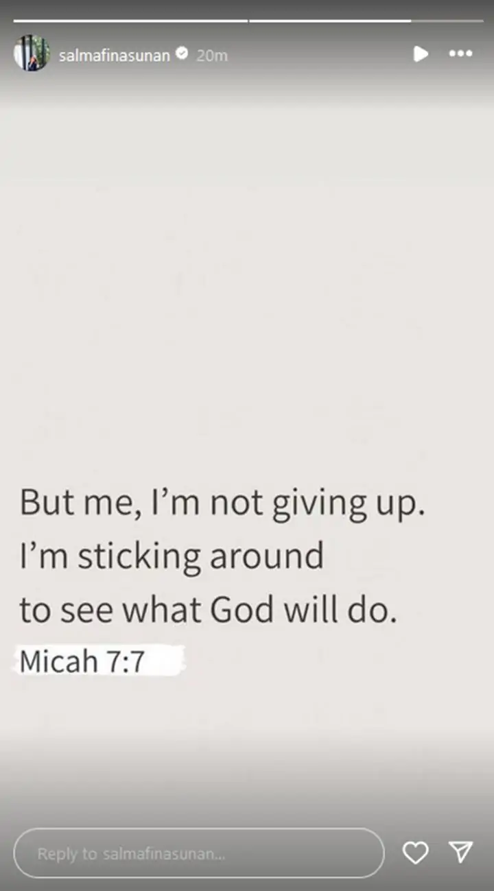 Salmafina Sunan Bereaksi Tak Terduga usai Sang Ayah Ingin Lihatnya Kembali ke Islam