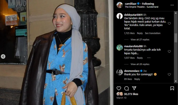 Putri Ridwan Kamil Diduga Spill Tanda-Tanda Lepas Hijab Lewat Postingan Lawas