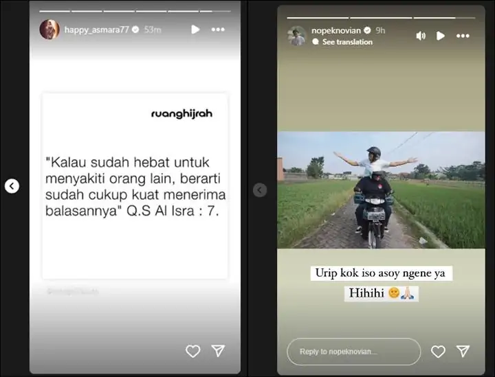 Happy Asmara Ungkit Balasan Allah kala Nopek Novian Cuek Dikritik ...