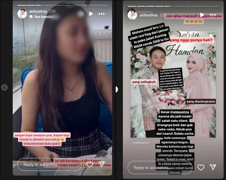 Aida Selvia Spill Wajah Wanita Diduga Bestie Selingkuhan Suami di ...
