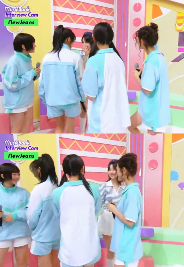 Sikap Hong Eunchae LE SSERAFIM ke NewJeans saat Offcam 'Music Bank' Bikin Salfok