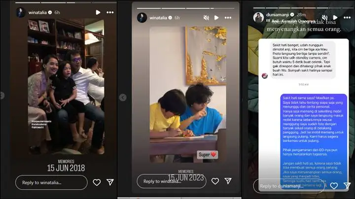 Reaksi Wina Natalia Adem kala Anji Bocorkan Isi DM 'Sakit Hati' di Tengah Isu Selingkuh