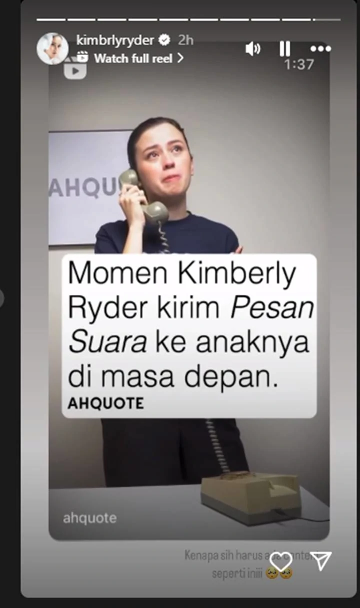 Viral Video Kimberly Ryder Nangis Sesenggukan di Pesan Suara usai Kabar ...