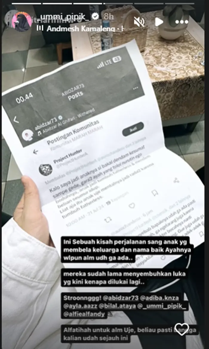 Umi Pipik Singgung Luka usai Abidzar Al-Ghifari Laporkan Netizen yang Hina Mendiang Uje