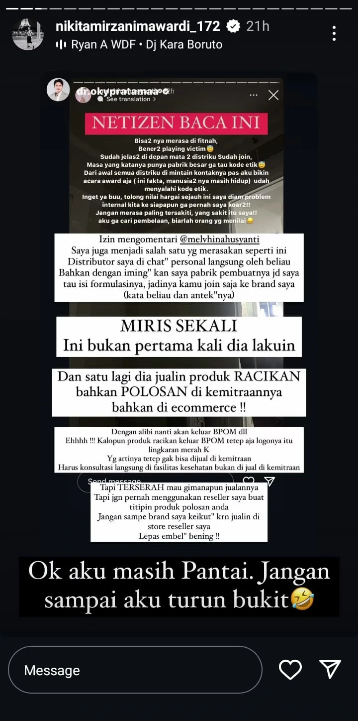 Nikita Mirzani Spill Tipis-Tipis Gosip Kebusukan Bos Kecantikan Diduga ...