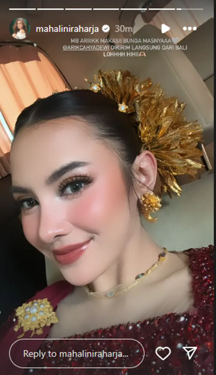 Mahalini Tampil Totalitas Kenakan Bunga Mas Asli Bali kala Perform di ...