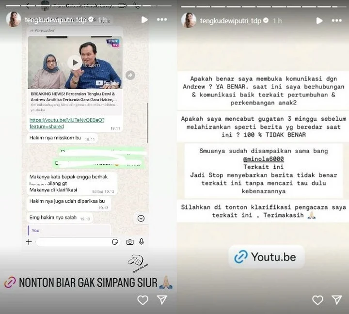 Tengku Dewi Putri Istri Andrew Andika Buka Suara usai Dirujak Gegara Rumor Batal Cerai
