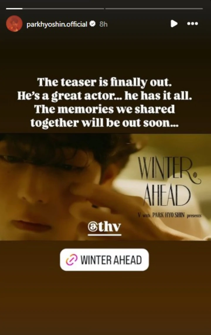 Akting V BTS dengan Model Cantik di 'Winter Ahead' Bikin Penasaran