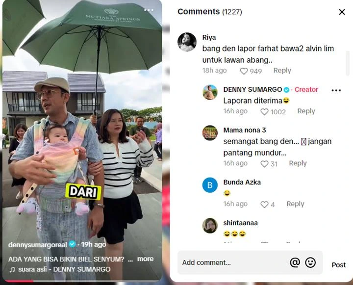 Respons Denny Sumargo Menggelitik saat Alvin Lim Tantang Siram Air Keras Berhadiah 3 Miliar