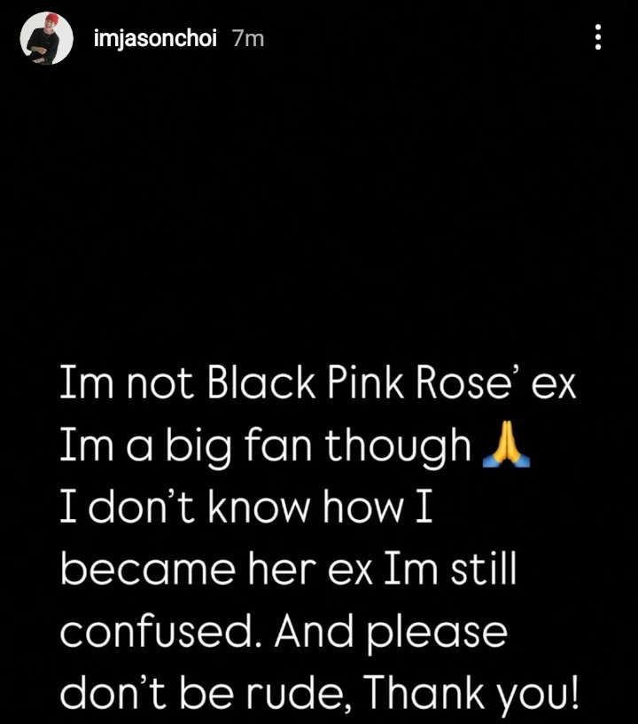 Terduga Mantan Pacar Rose BLACKPINK Buka Suara usai Disangka Pria Toxic