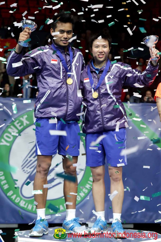 Foto Ganda Putra China Liu Xiaolong/Qiu Zihan di Final All England 2013 ...