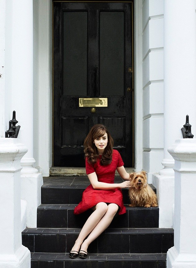 Gambar Foto Lily Collins Berpose Untuk Majalah Asos - Foto 2 dari 35