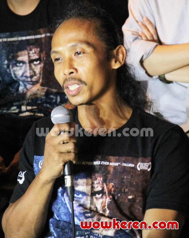 Foto Yayan Ruhian di Jumpa Pers Film 'The Raid 2: Berandal' - Foto 2 dari 7