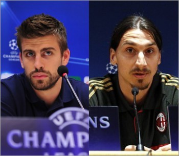 Gerard Pique Waspadai Striker AC Milan Zlatan Ibrahimovic