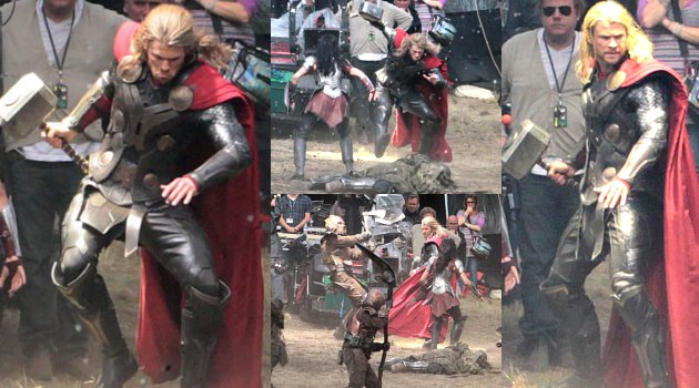 Chris Hemsworth Kembali Angkat Palu di Foto Syuting 'Thor 2'