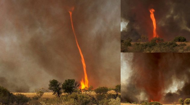 Seramnya Tornado Api Setinggi 3 Meter