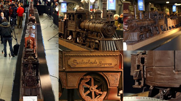 Replika Kereta Api dari 1,2 Ton Cokelat Pecahkan Rekor