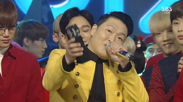 'Daddy' Menang di 'Inkigayo', PSY Joget Gila-Gilaan Bareng EXO dan BTS