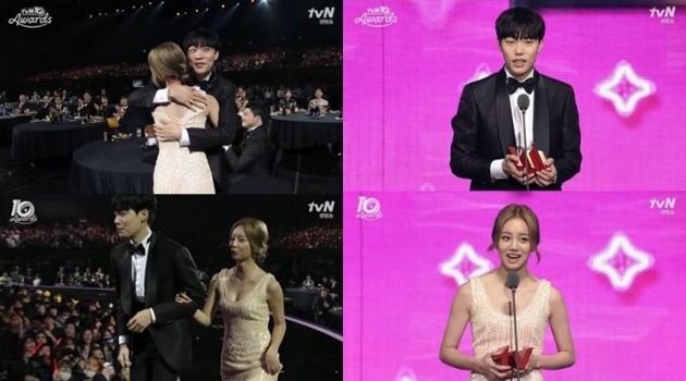 Gandeng Ryu Jun Yeol, Hyeri Malah 'Mesra' dengan Park Bo Gum di tvN10 Awards