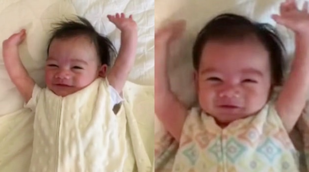 Geliat Pas Buka Selimut, Pose Bayi Ini Jadi Inspirasi Semangat Bangun Pagi