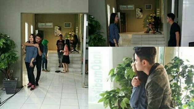 Awas Baper, Beredar Foto Aliando Peluk Mesra Natasha Wilona Syuting 'Mawar dan Melati'