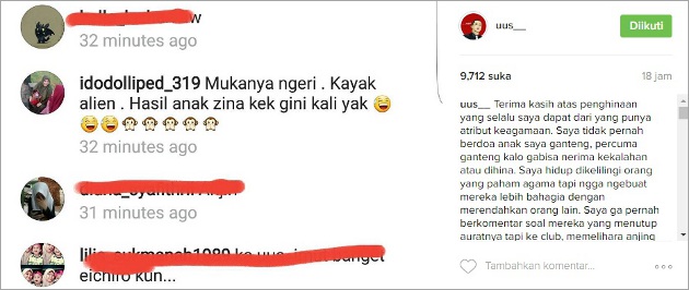 Bayi Uus Diejek Hasil Zina, Karma Karena Hina Siwon dan Hijabers?