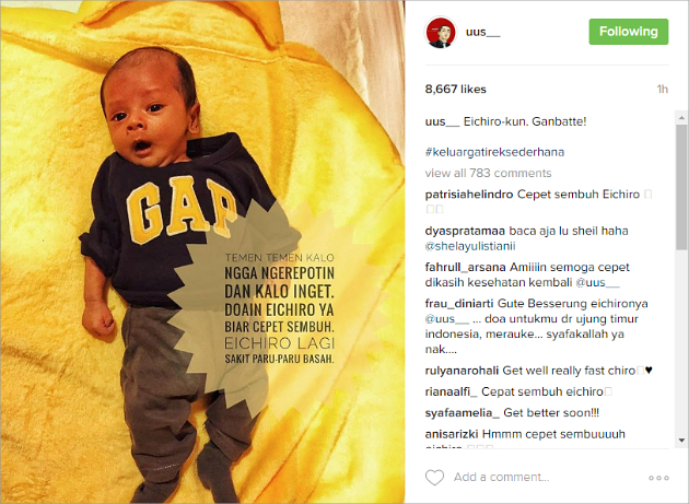 Dihujat Netter Anak Haram, Bayi Uus Ternyata Menderita Paru-Paru Basah