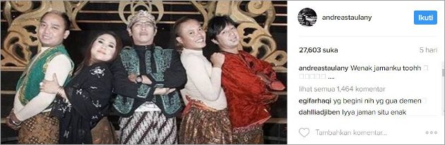 Unggah Foto Lawas, Andre Taulany 'Sentil' 'OVJ' Saat Ini?