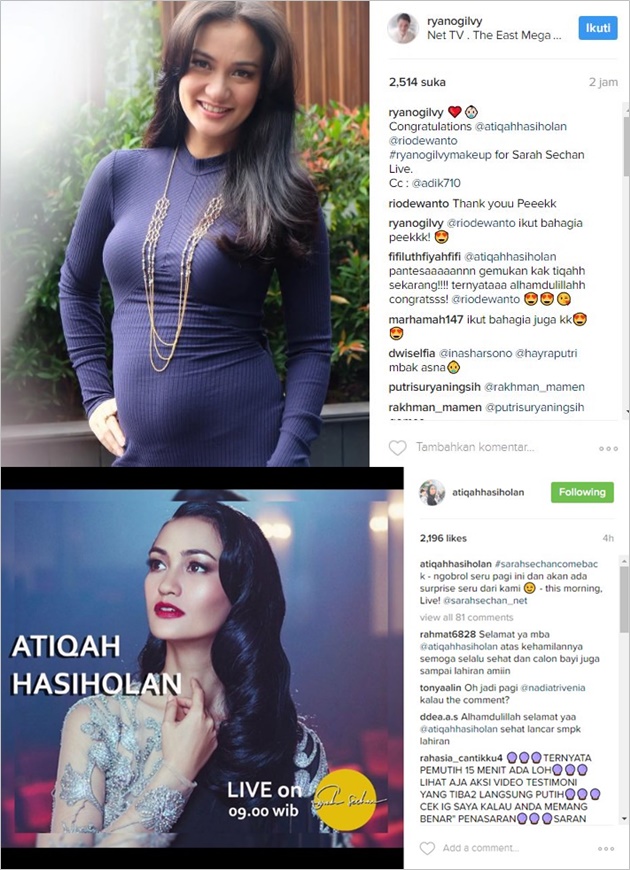 Sempat Bungkam, Atiqah Hasiholan Akhirnya Buka Suara Soal Kabar Kehamilan