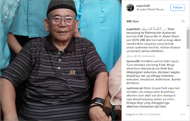 Kabar Duka, Ayah Fadli dan Fadlan Tutup Usia