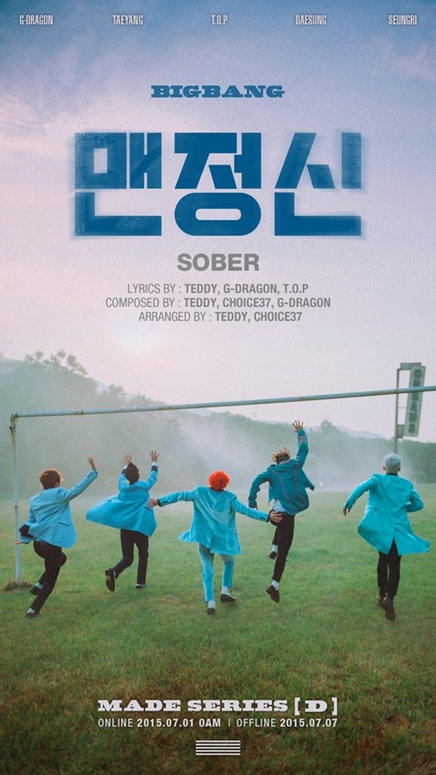 Big Bang Tampak Punggung di Poster Single Baru 'Sober'