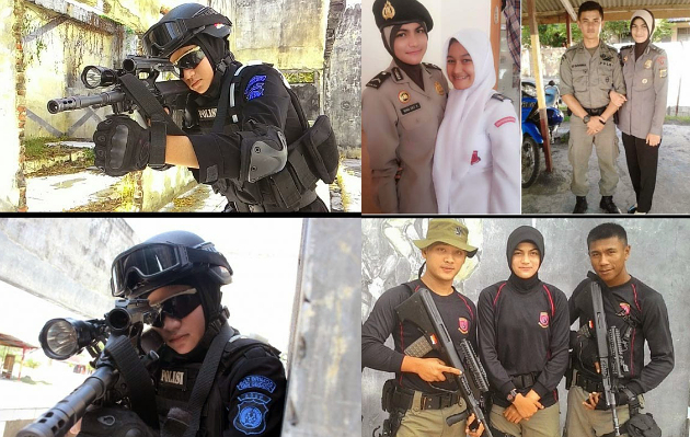 Berhijab, Bripda Nina Oktoviana Sukses Curi Hati Netter