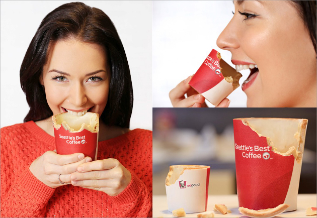 Keren, KFC Bikin Cangkir Kopi yang Bisa Dimakan