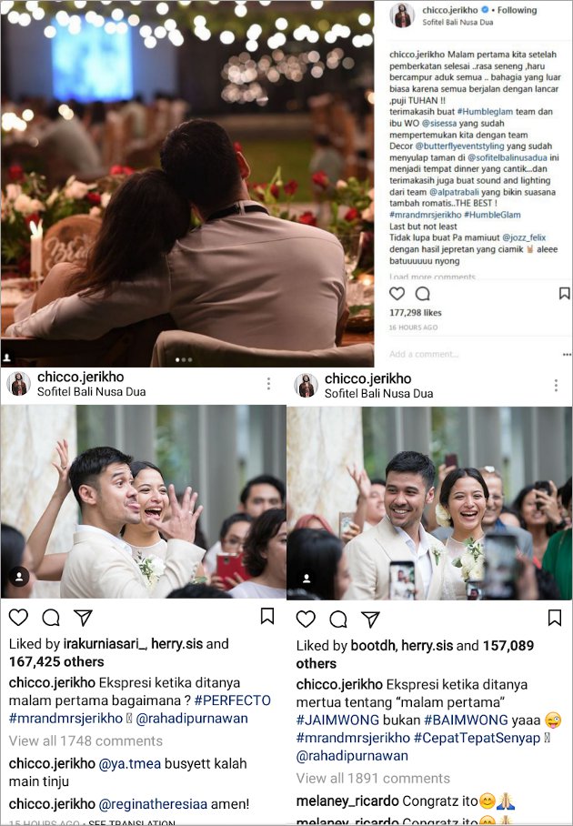 Chico Jericho Bahas Malam Pertama, Rambut Putri Marino di Atas Ranjang ...