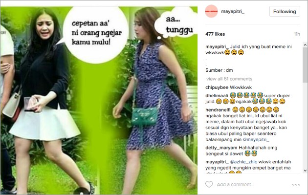Masih Suka Nempel, Netter Bikin Meme Sindiran Ayu Ting Ting Kejar-Kejar Raffi-Nagita