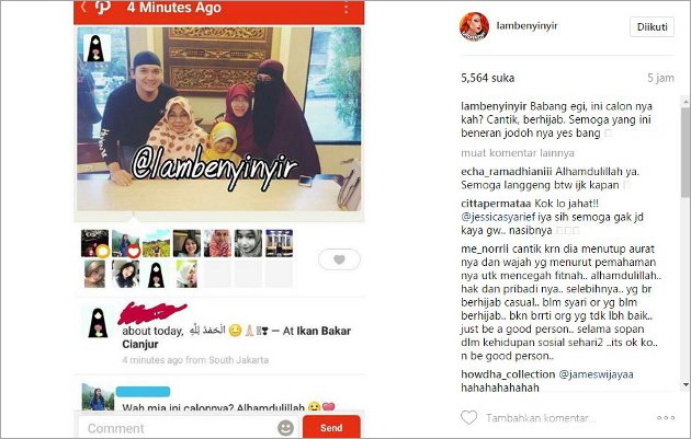 Beredar Foto Egi John Bareng Wanita Bercadar, Netter Bandingkan dengan ...